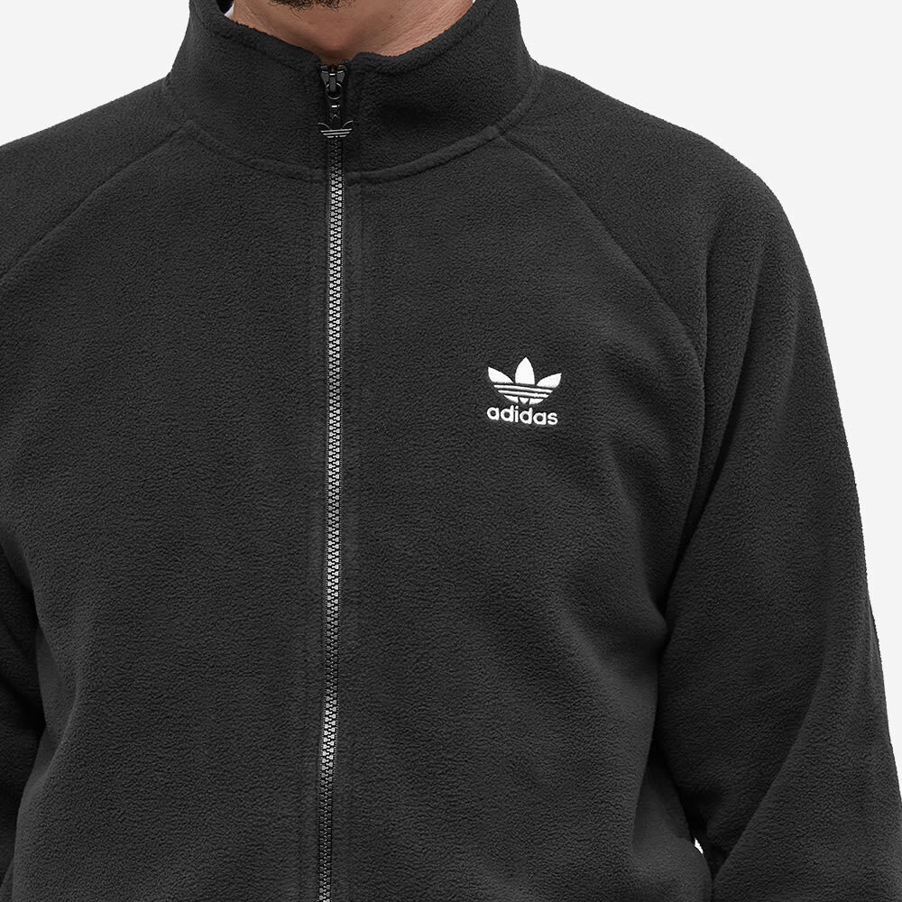 Adidas Men's Trefoil Full-Zip Fleece Jacket in Black adidas