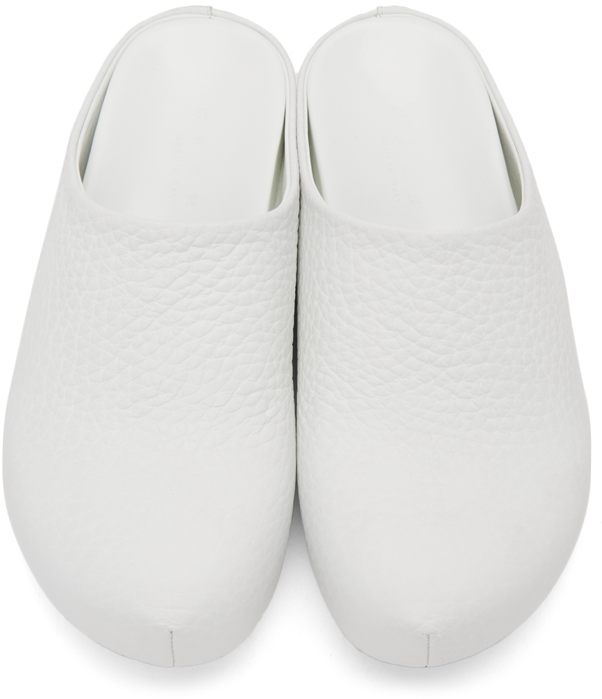 Marni White Fussbett Sabot Slides Marni
