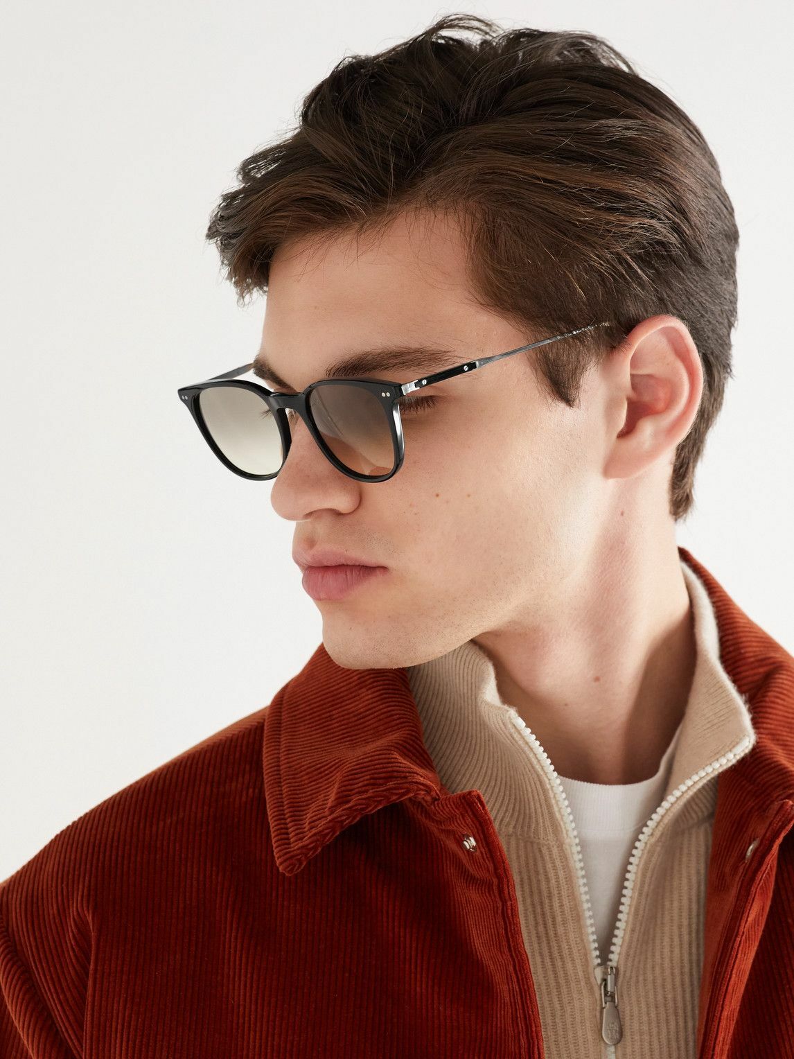 Brunello Cucinelli - Gerardo D-Frame Acetate and Silver-Tone Sunglasses ...