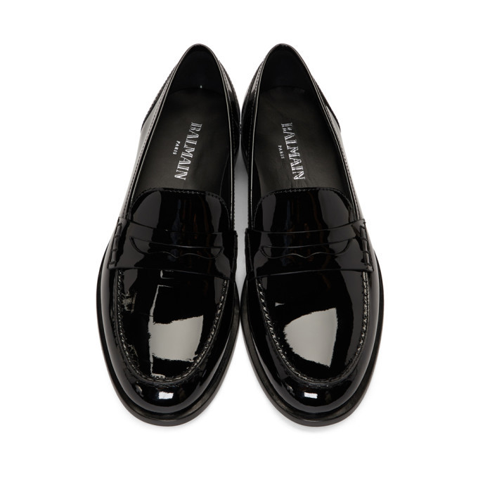Balmain Black Patent Michael Loafers Balmain