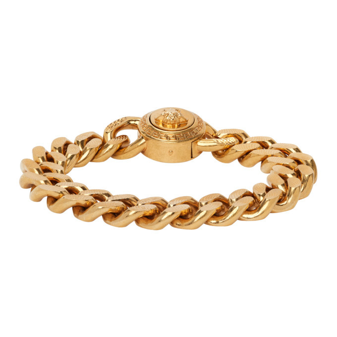 Versace Gold Medusa Chain Bracelet Versace