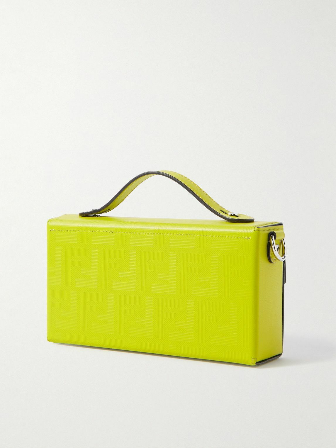 Fendi - Soft Trunk Baguette Logo-Embossed Leather Messenger Bag Fendi