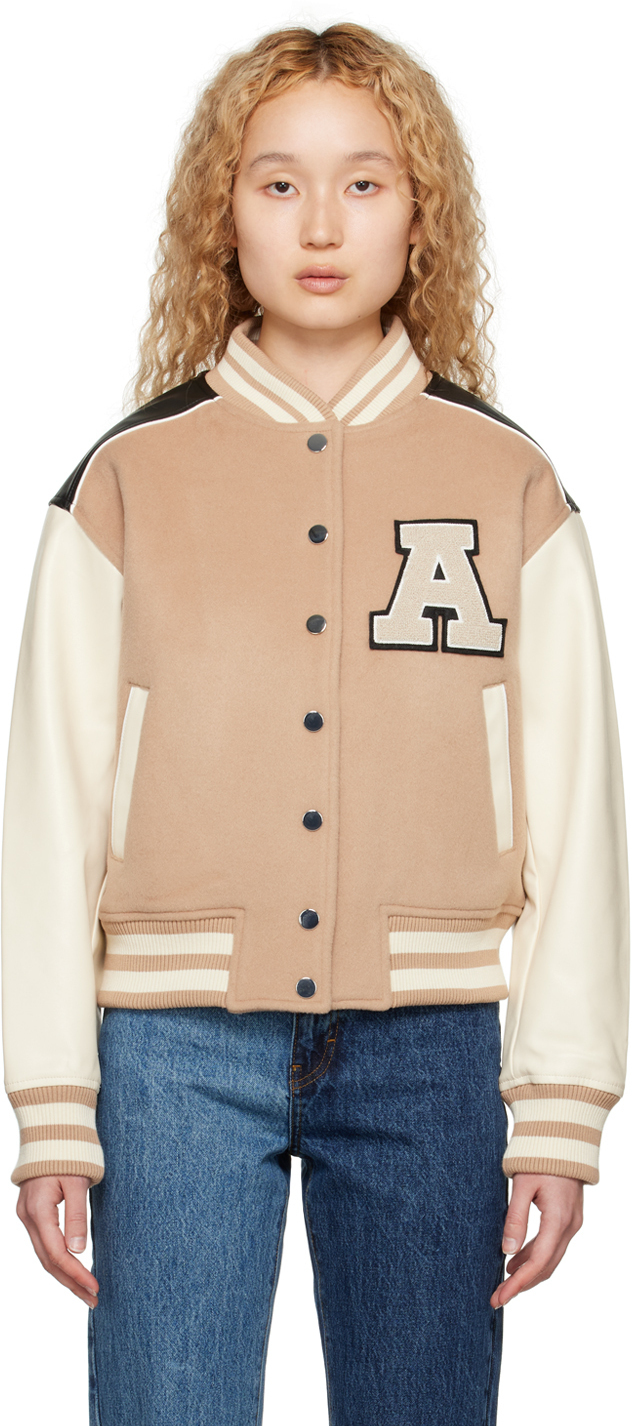 Axel Arigato Beige Ivy Varsity Bomber Jacket Axel Arigato