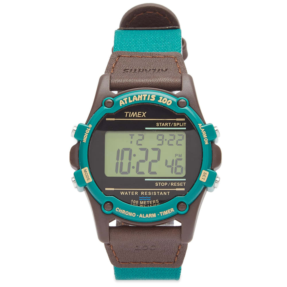 Timex Atlantis Digital Watch in Brown/Green Timex