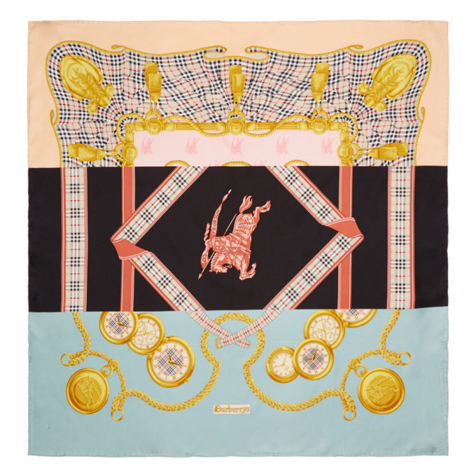 Burberry Multicolor Silk Scarf Burberry