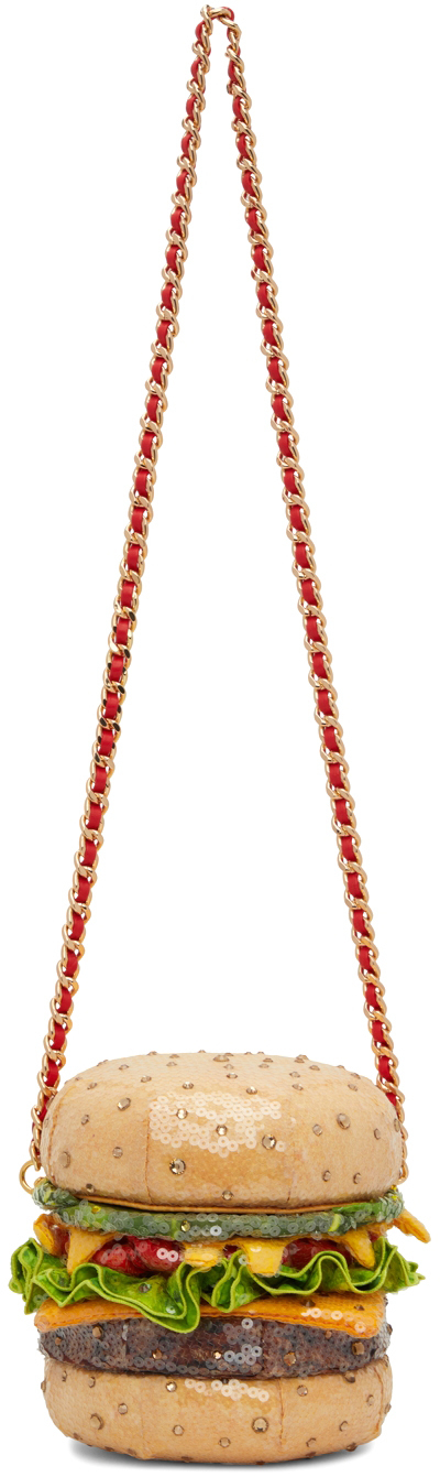 Moschino Brown 'The Diner' Hamburger Bag Moschino