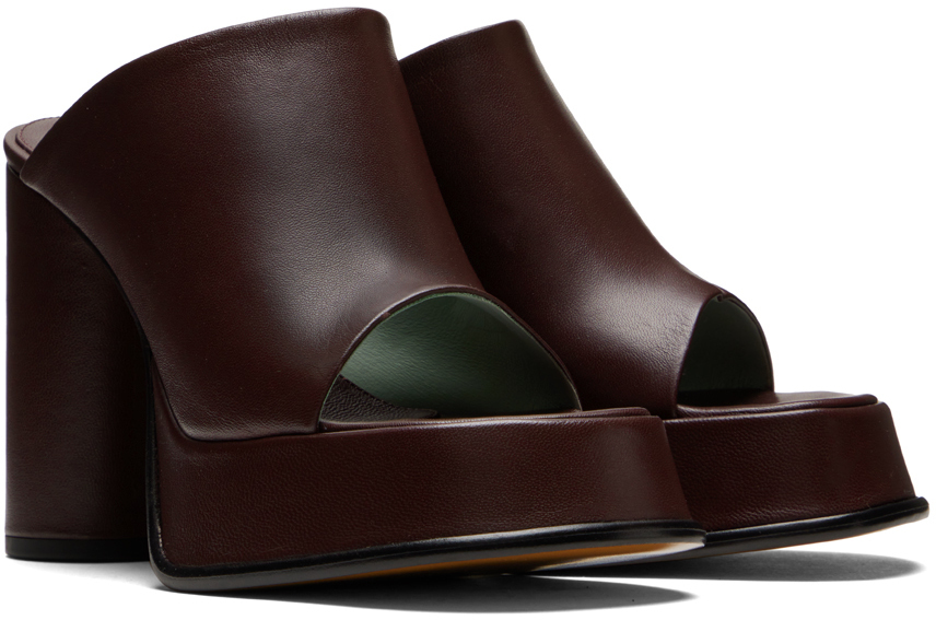 AMBUSH Brown Platform Mules Ambush