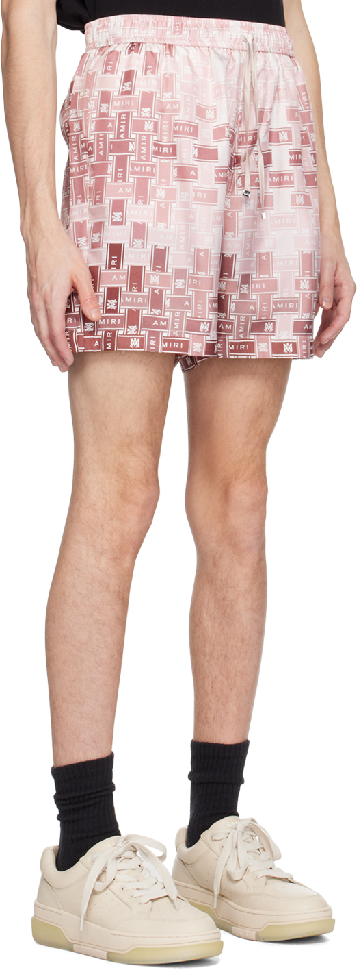 AMIRI Pink Gradient Tape Shorts Amiri