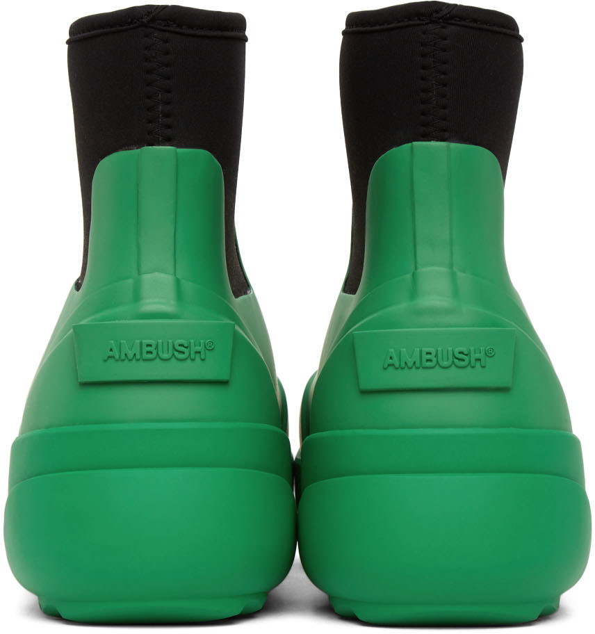 AMBUSH Green Rubber Boots Ambush