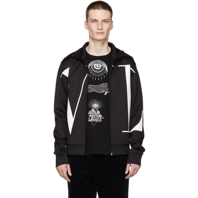Valentino Black VLTN Zip-Up Jacket Valentino