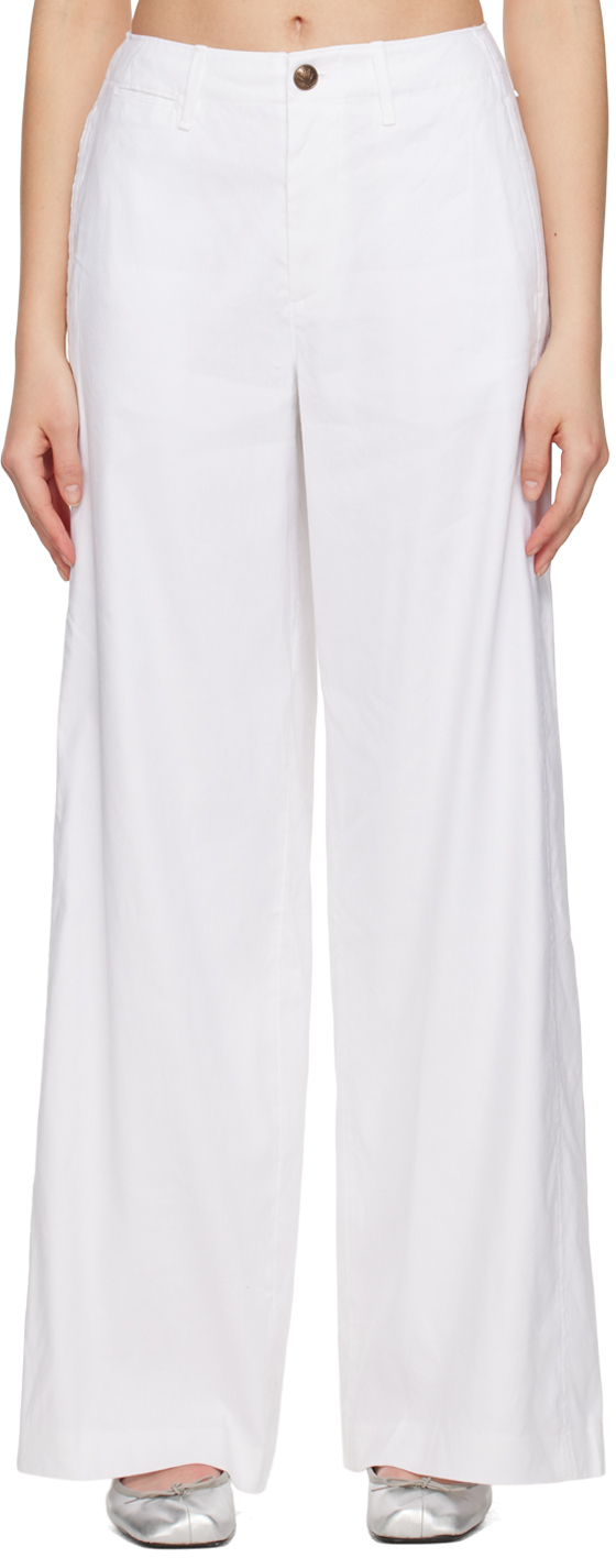 rag & bone White Sofie Trousers Rag and Bone