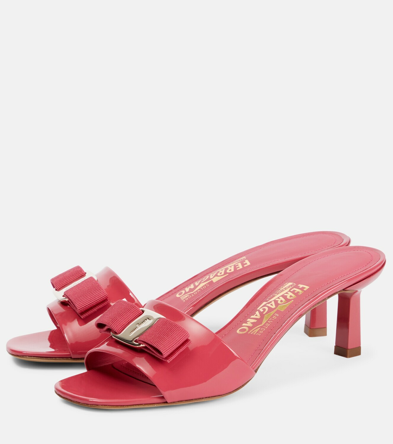 Ferragamo - Glo patent leather mules Salvatore Ferragamo