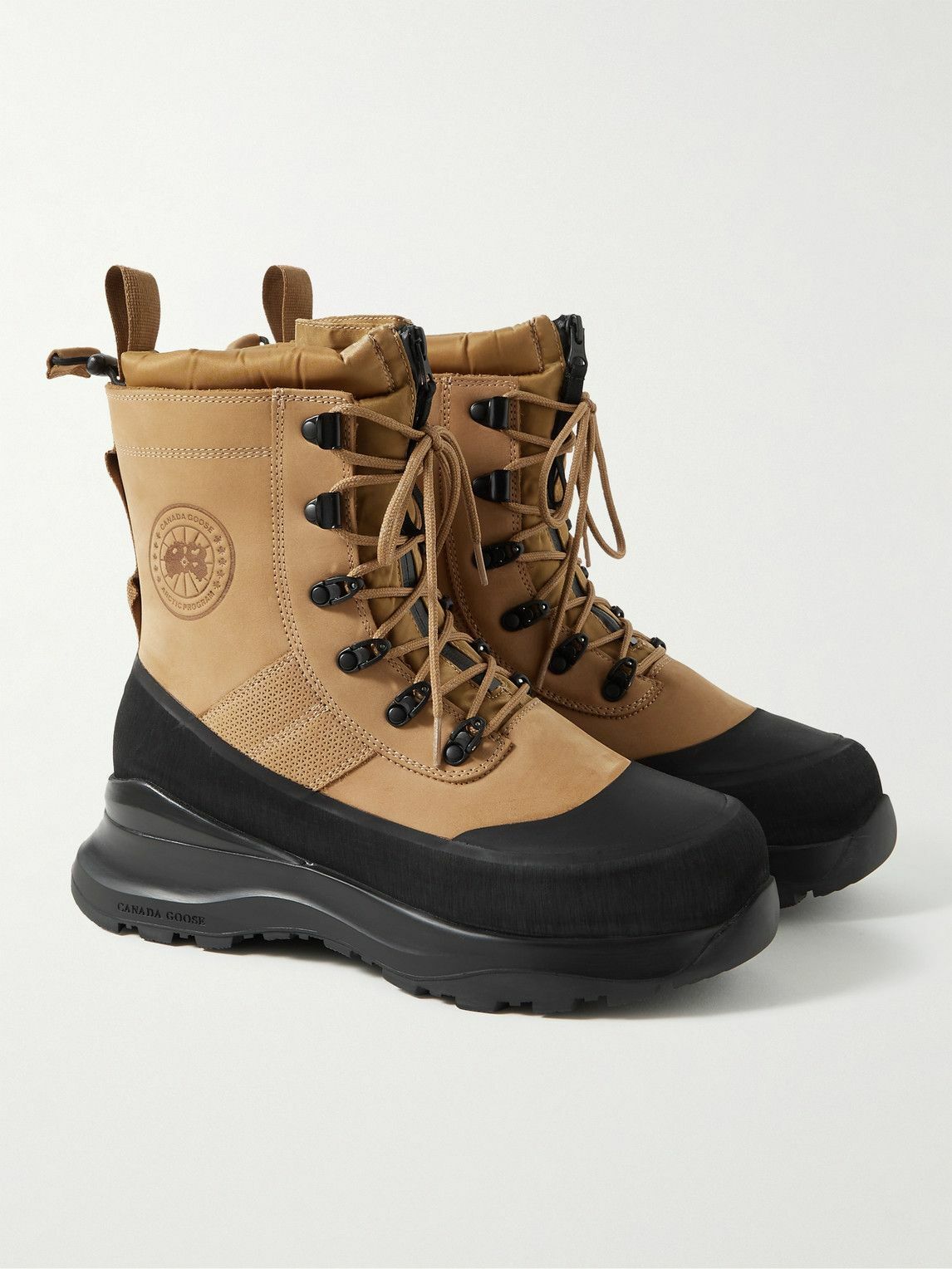 Canada Goose - Armstrong Rubber-Trimmed Nubuck Boots - Brown Canada Goose