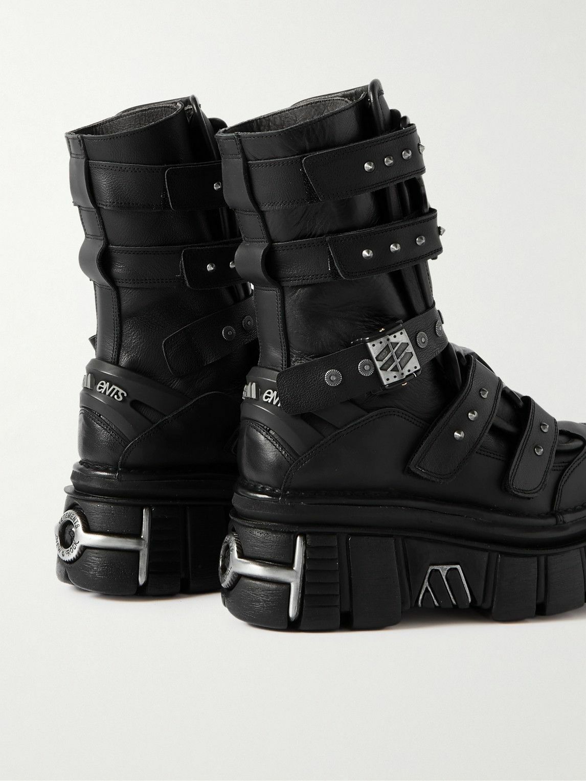 VETEMENTS - New Rock Gamer Embellished Platform Boots - Black Vetements