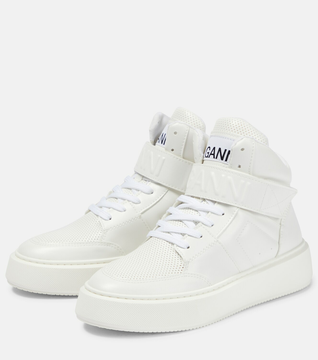 Ganni - High-top faux leather sneakers GANNI