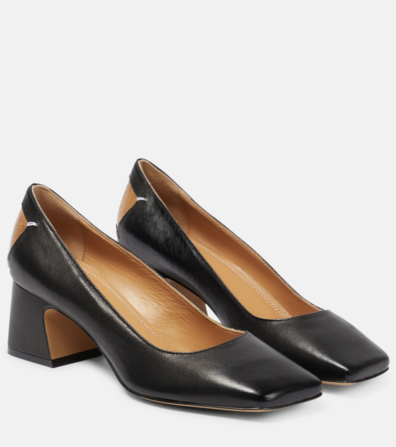 Maison Margiela - Four Stitch leather court pumps Maison Margiela