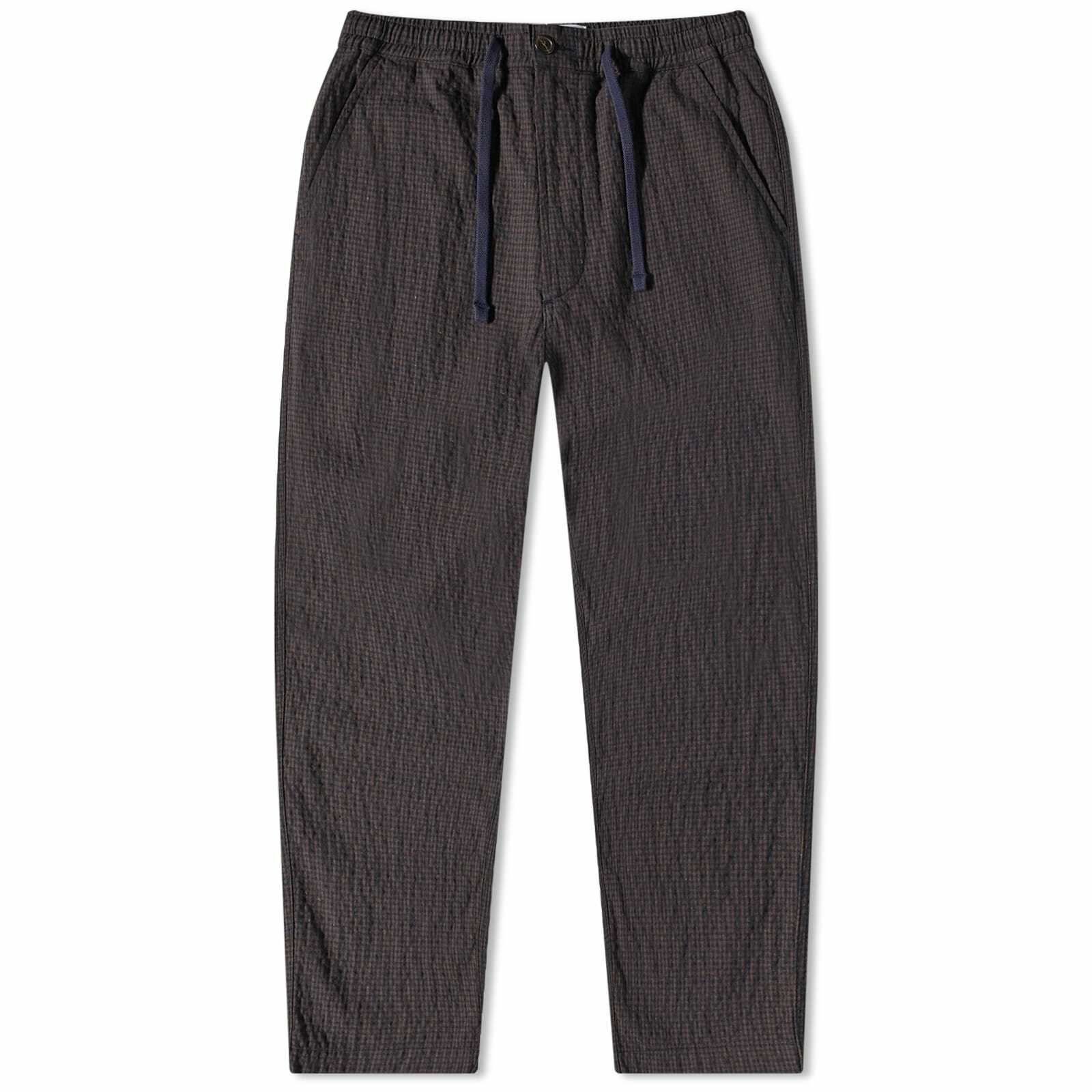 Universal Works Men's High Water Trouser in Indigo/Brown Universal Works