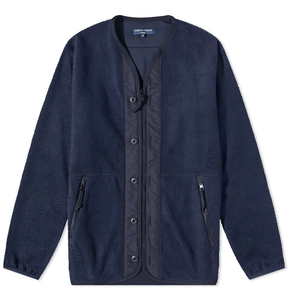 Comme des Garçons Homme Men's Boa Fleece Zip Liner in Navy Comme des ...