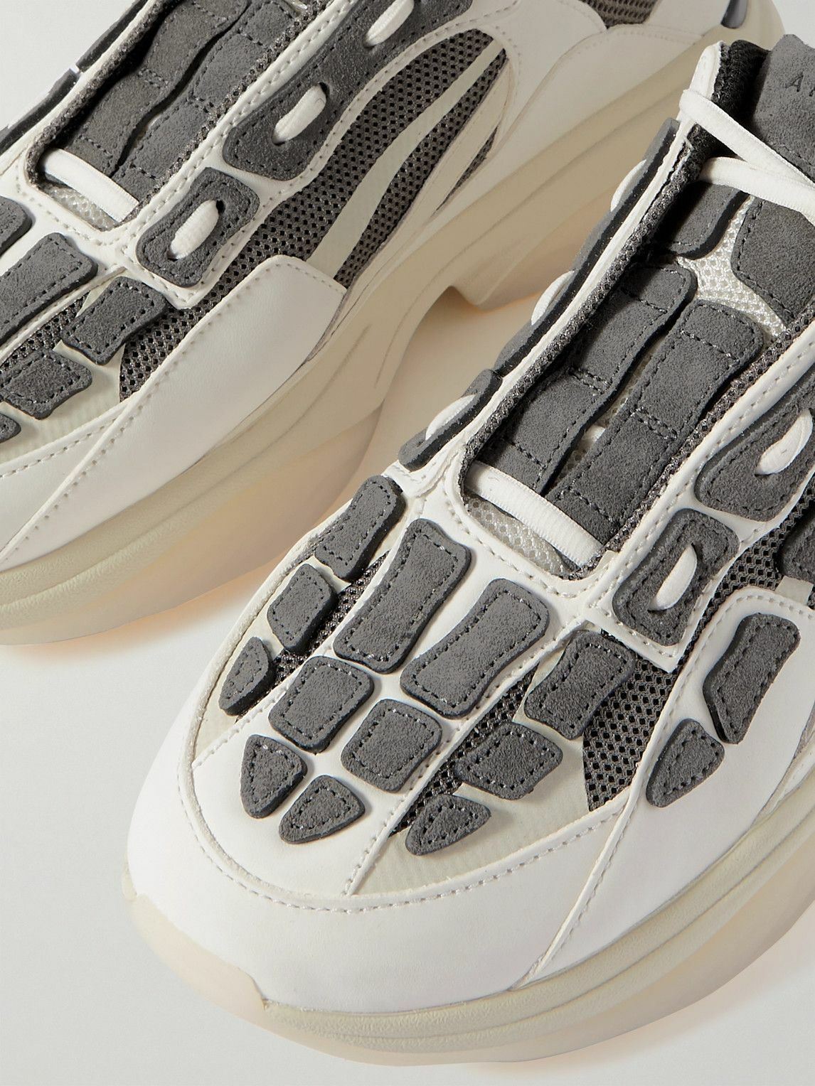 AMIRI - Bone Runner Leather, Mesh and Suede Sneakers - Brown Amiri