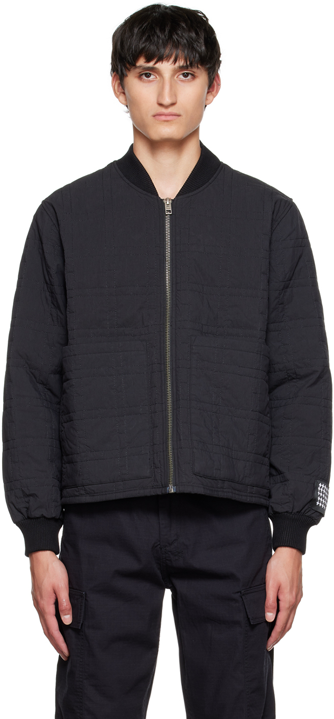 Ksubi Black South Quilted Bomber Jacket Ksubi