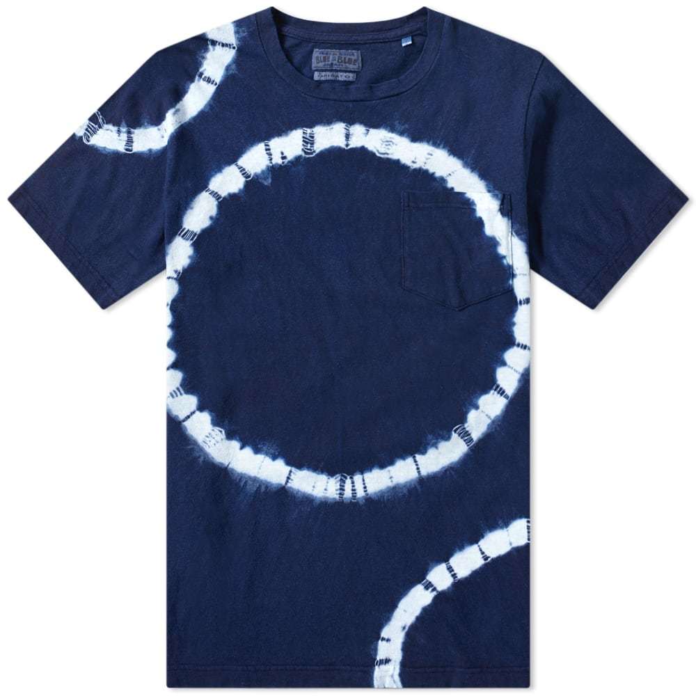 Blue Blue Japan Circle Eclipse Dyed Tee Blue Blue Japan
