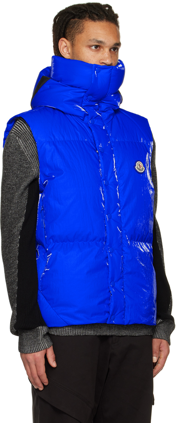 Moncler Blue Lawu Down Vest Moncler