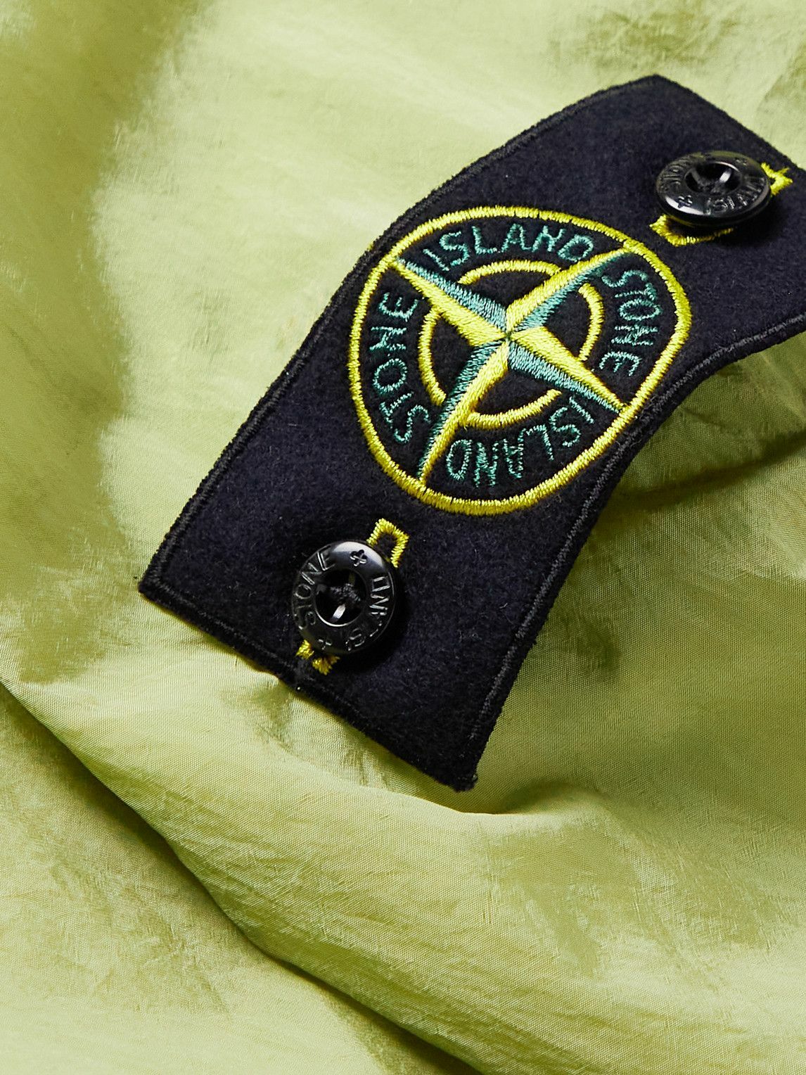 Stone Island - Logo-Appliquéd Padded Coated-Nylon Jacket - Yellow Stone ...