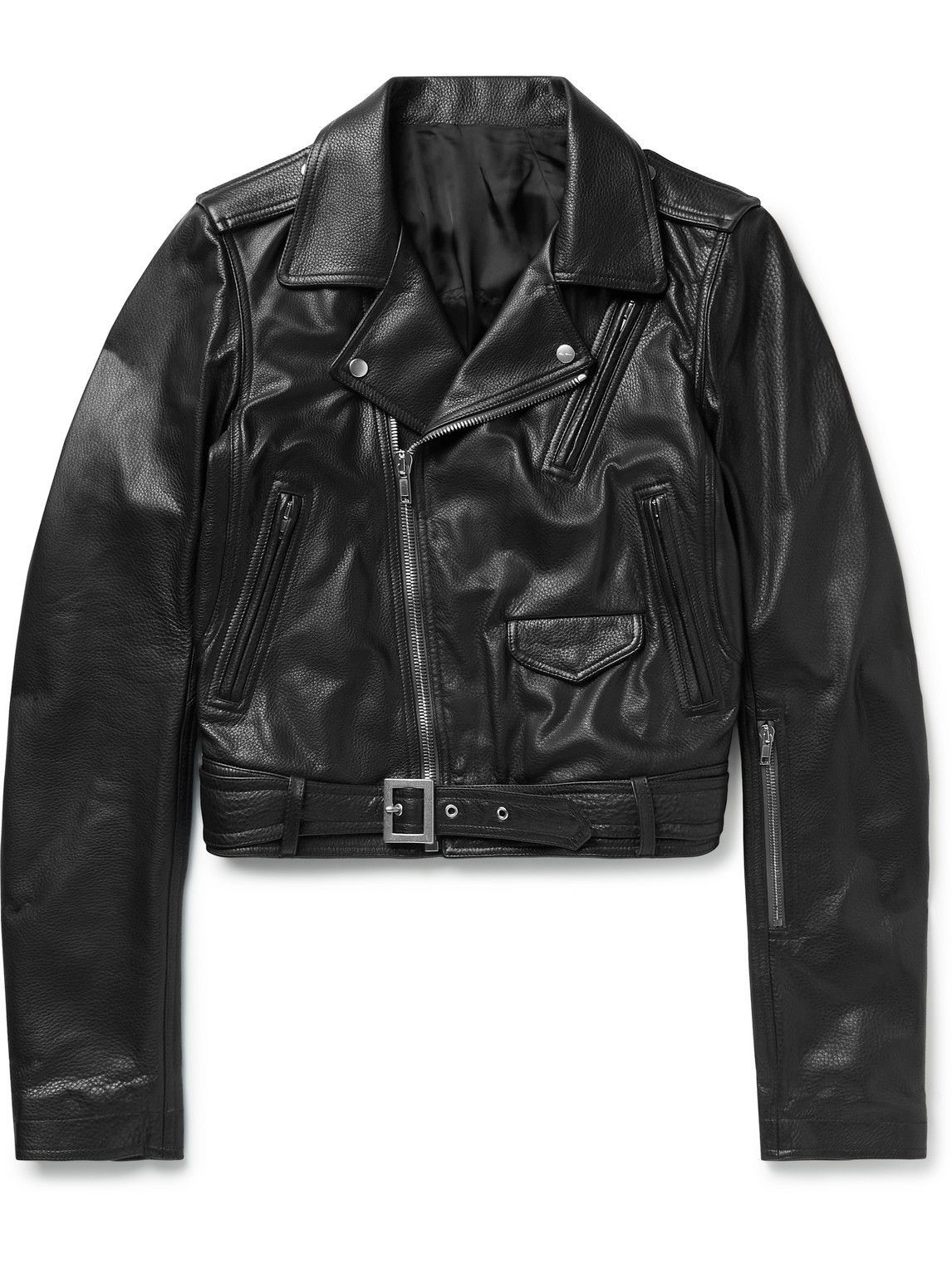 Rick Owens Stooges Leather Biker Jacket Black Rick Owens