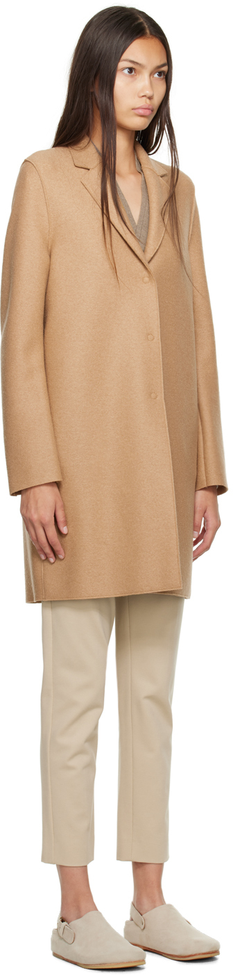 Harris Wharf London Tan Cocoon Coat Harris Wharf London