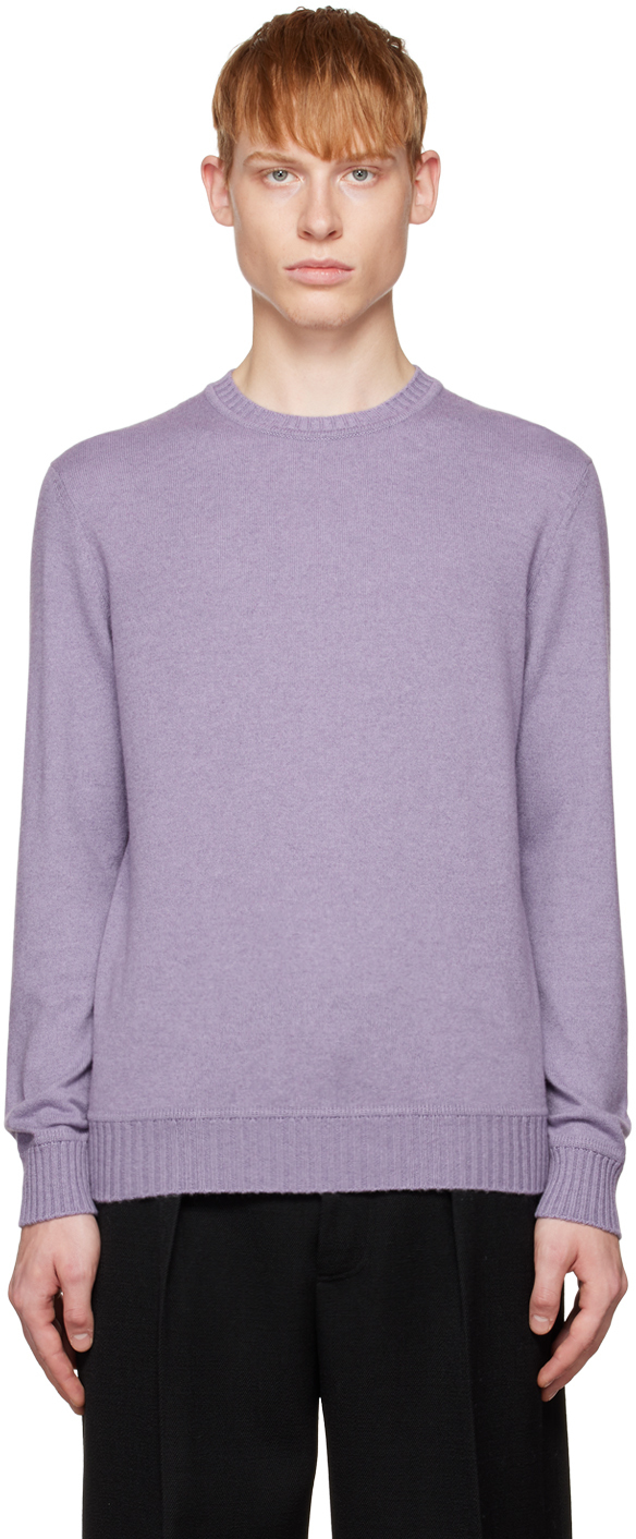 ZEGNA Purple Cashmere Sweater Zegna