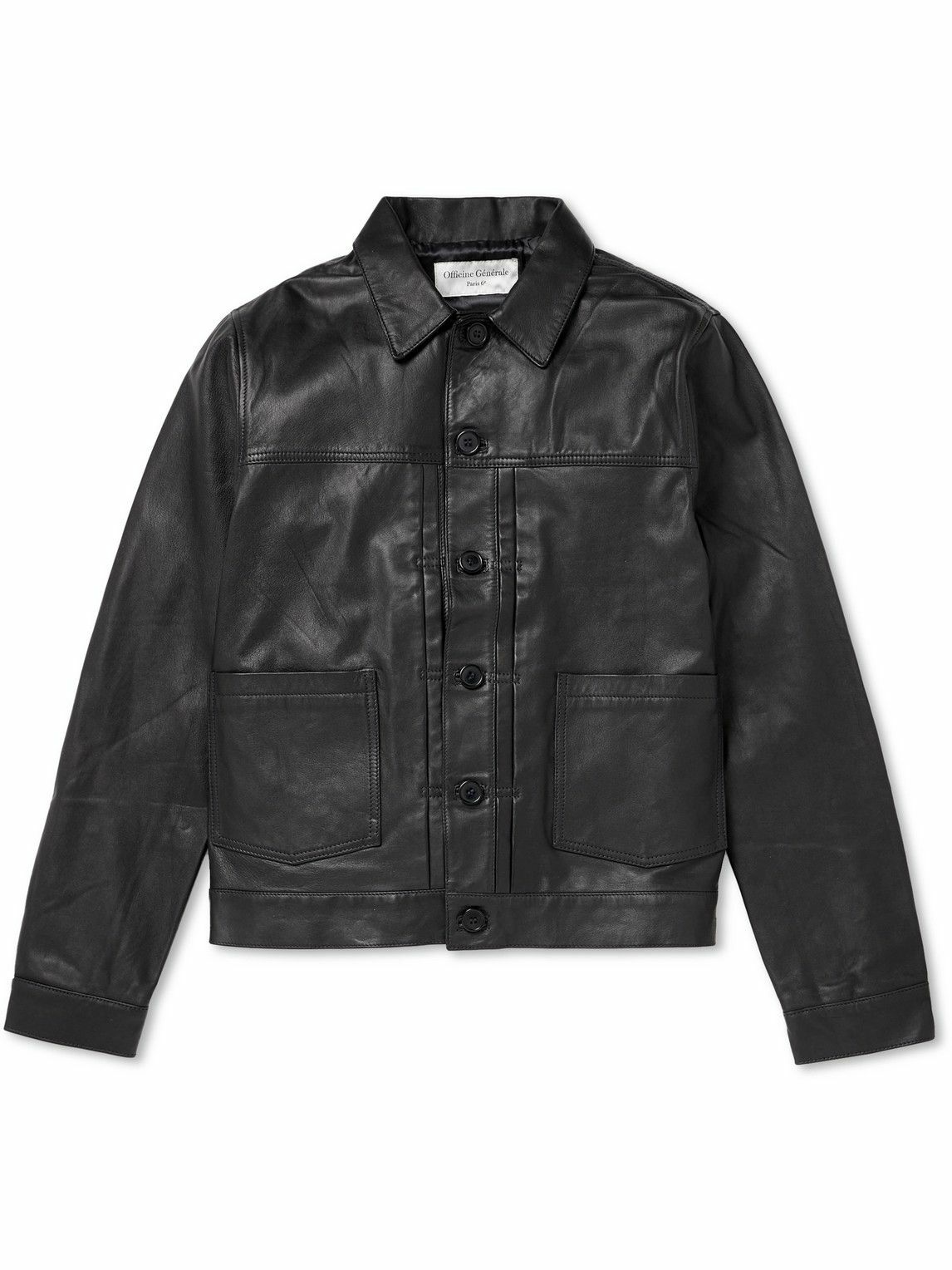 Officine Générale - Leo Leather Jacket - Black Officine Generale
