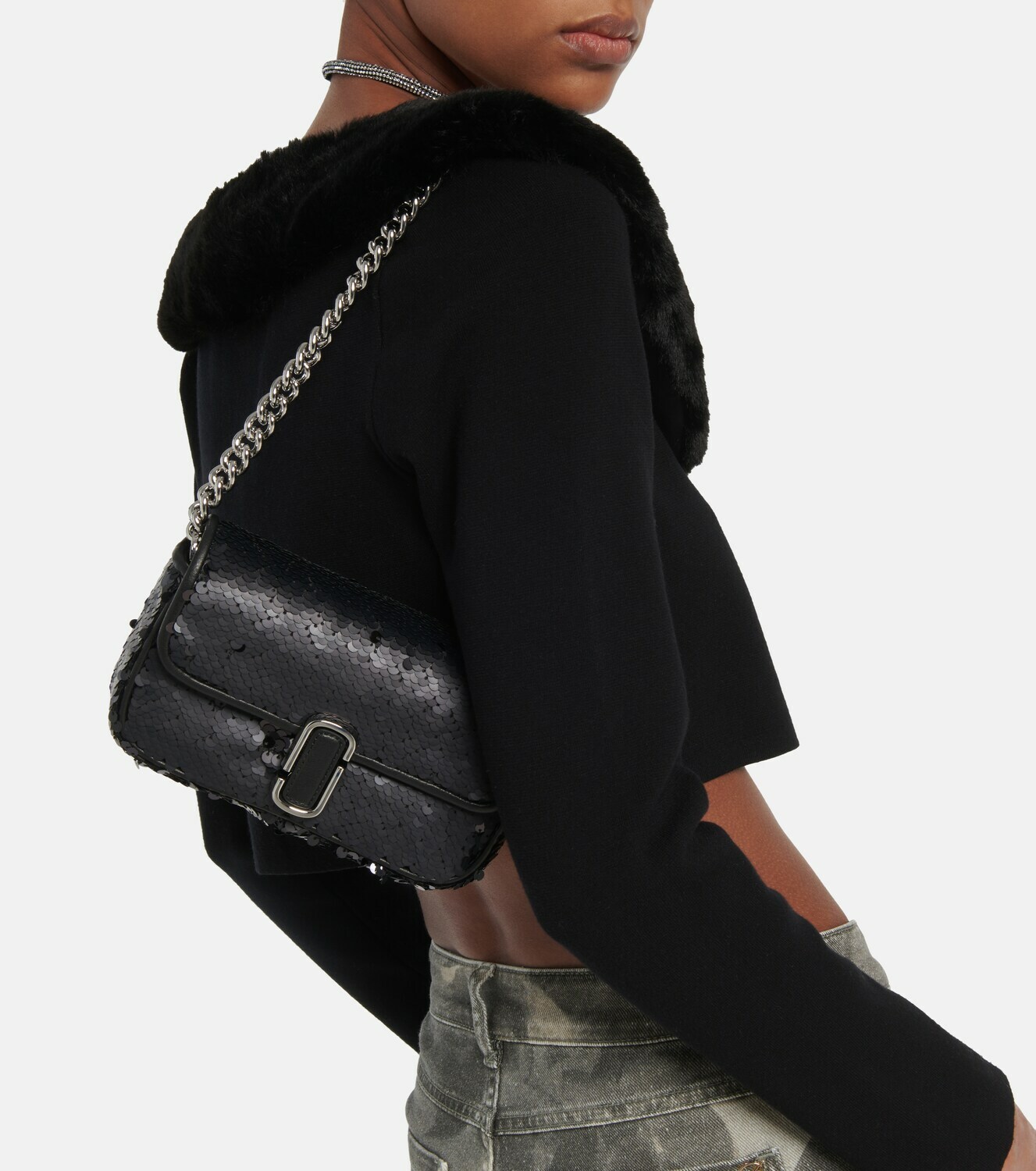 Marc Jacobs - The J Marc Mini sequined shoulder bag Marc Jacobs