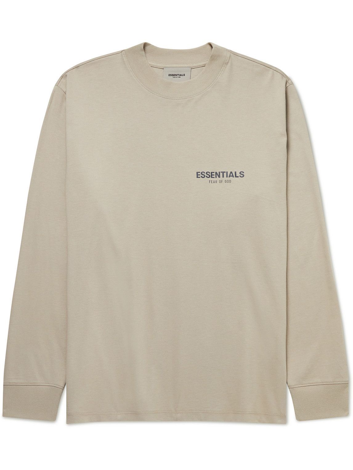 FEAR OF GOD ESSENTIALS - Logo-Print Cotton-Jersey T-Shirt - Neutrals ...