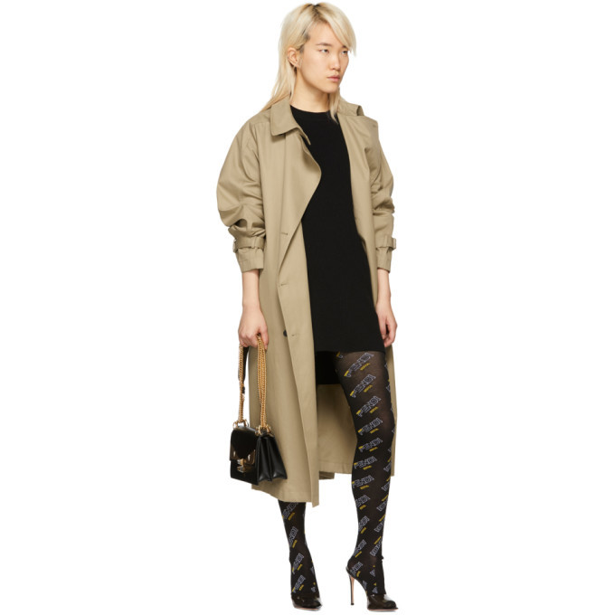 Fendi Black Fendi Mania Tights Fendi