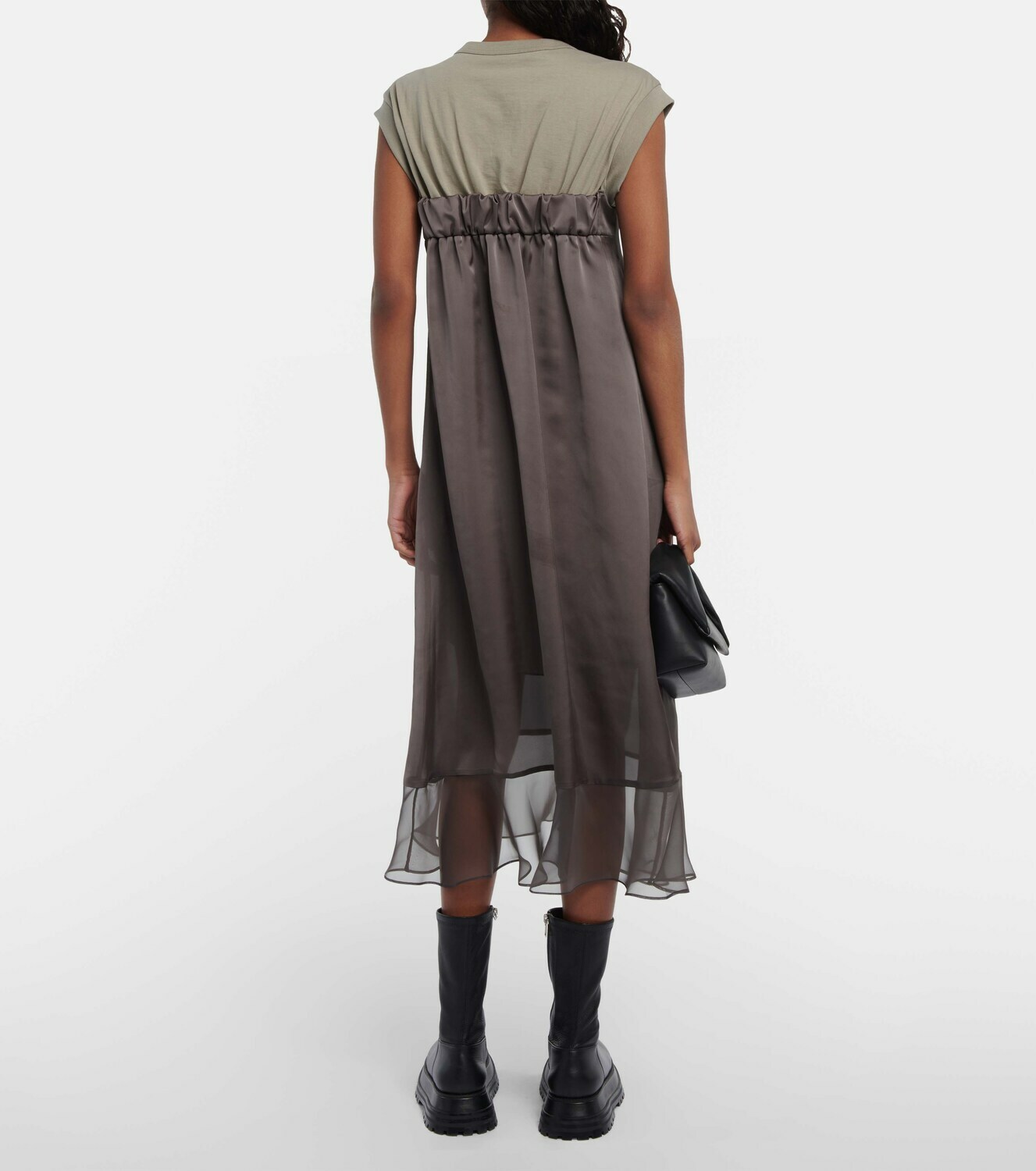 Sacai - Jersey midi dress Sacai