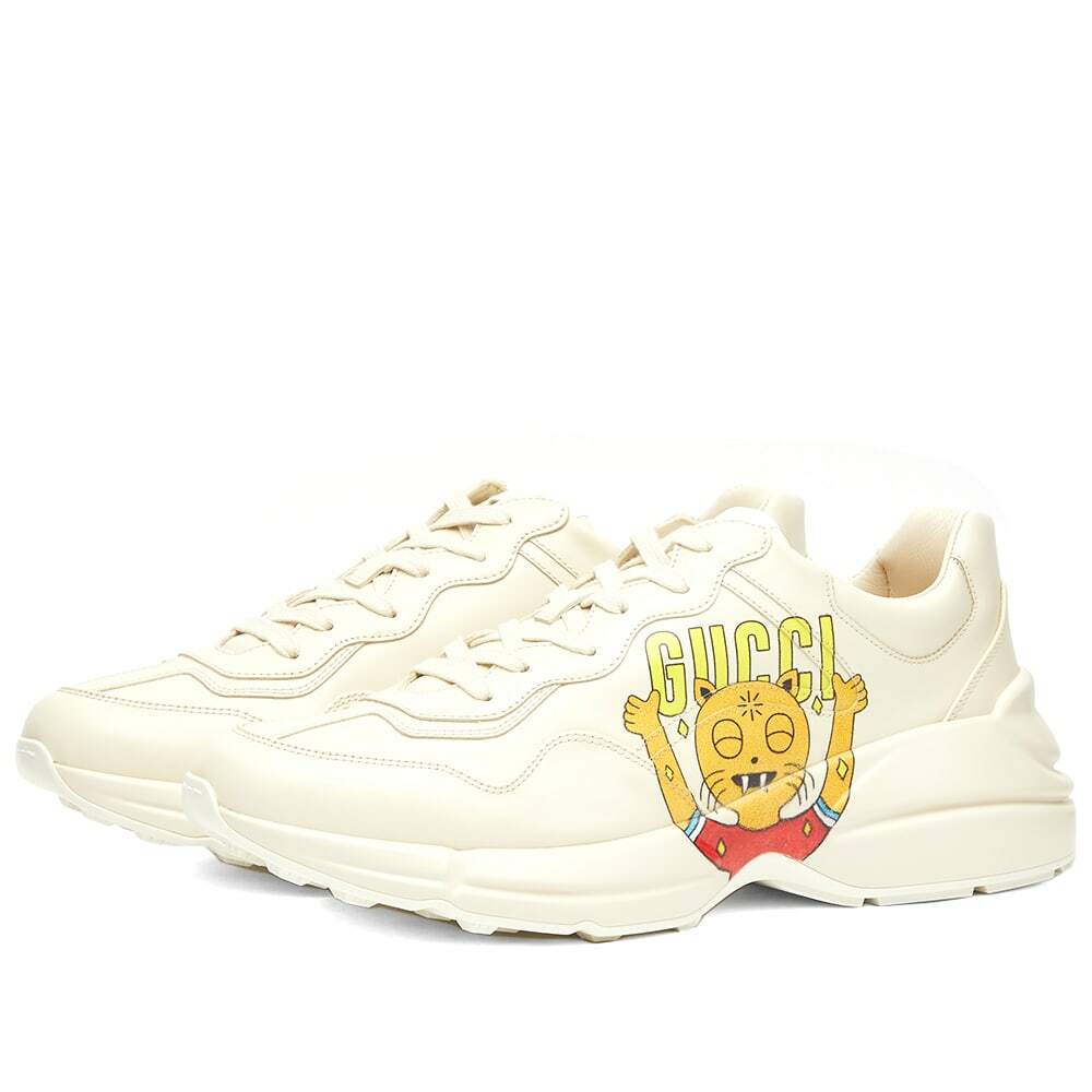 Gucci Men's Rhyton Pablo Dalcielo Print Sneakers in Ivory Gucci