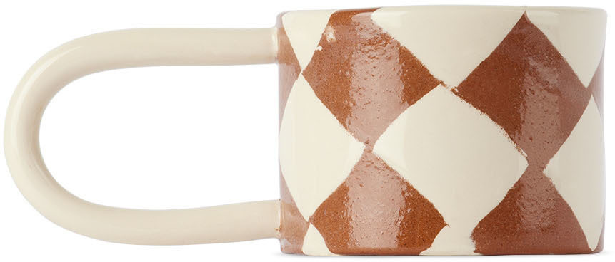 Henry Holland Studio Brown & White Check Loop Mug