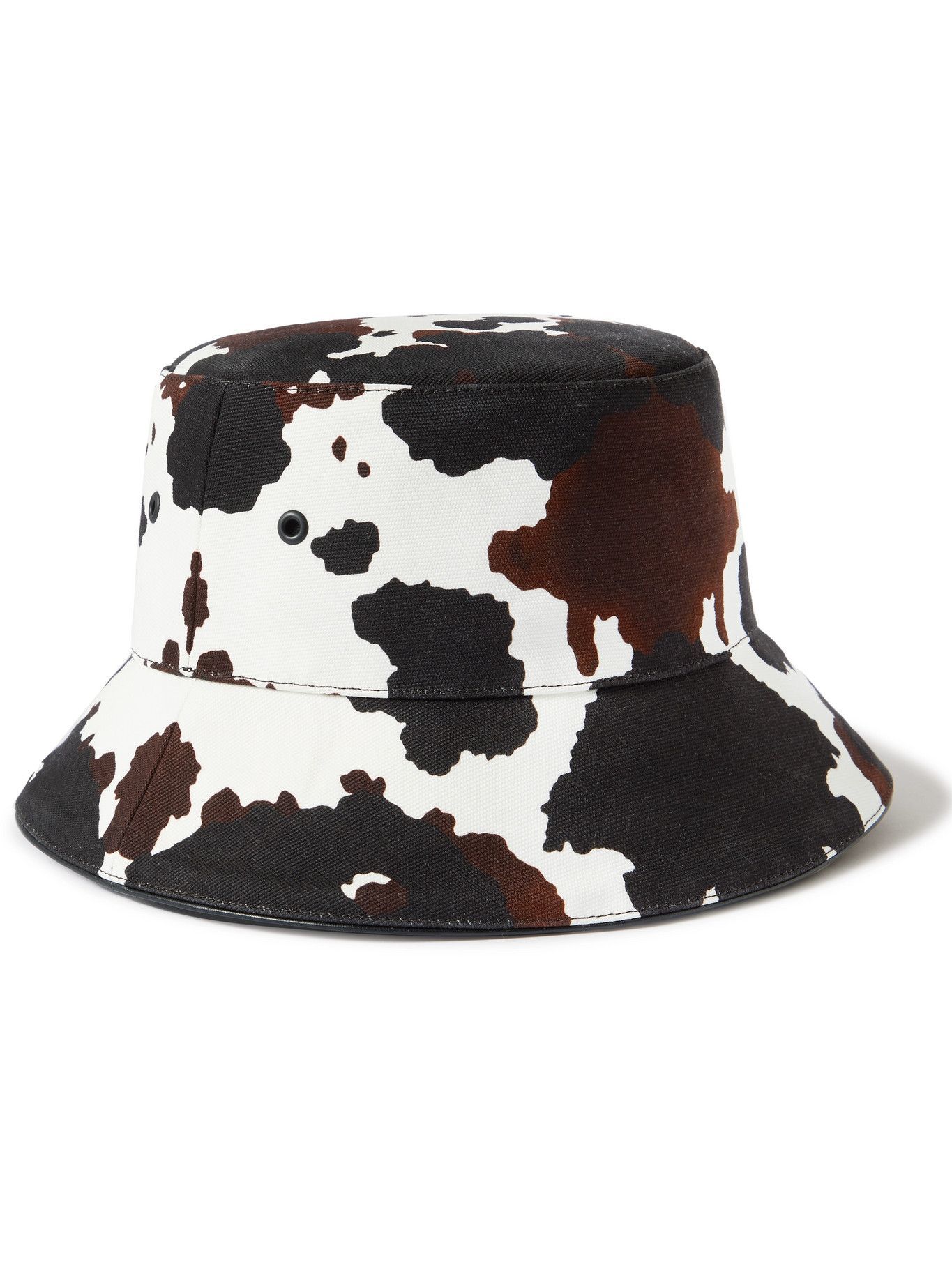 Burberry - Cow-Print Cotton-Twill Bucket Hat - White Burberry