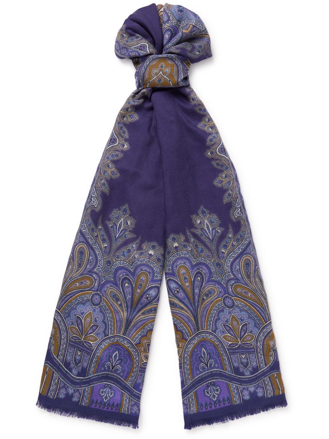 Etro - Paisley-Print Cashmere and Silk-Blend Scarf Etro