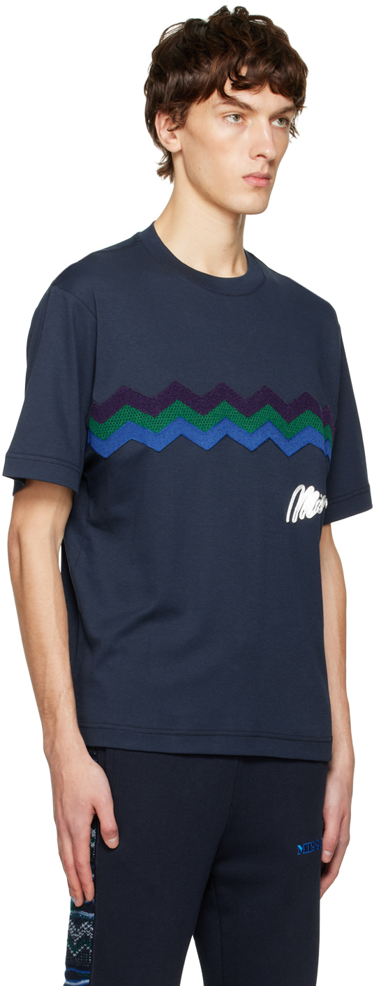 Missoni Navy Chevron T-Shirt Missoni