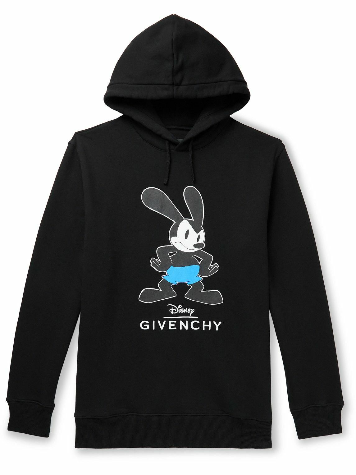 Givenchy - Disney Oswald Printed Cotton-Jersey Hoodie - Black Givenchy