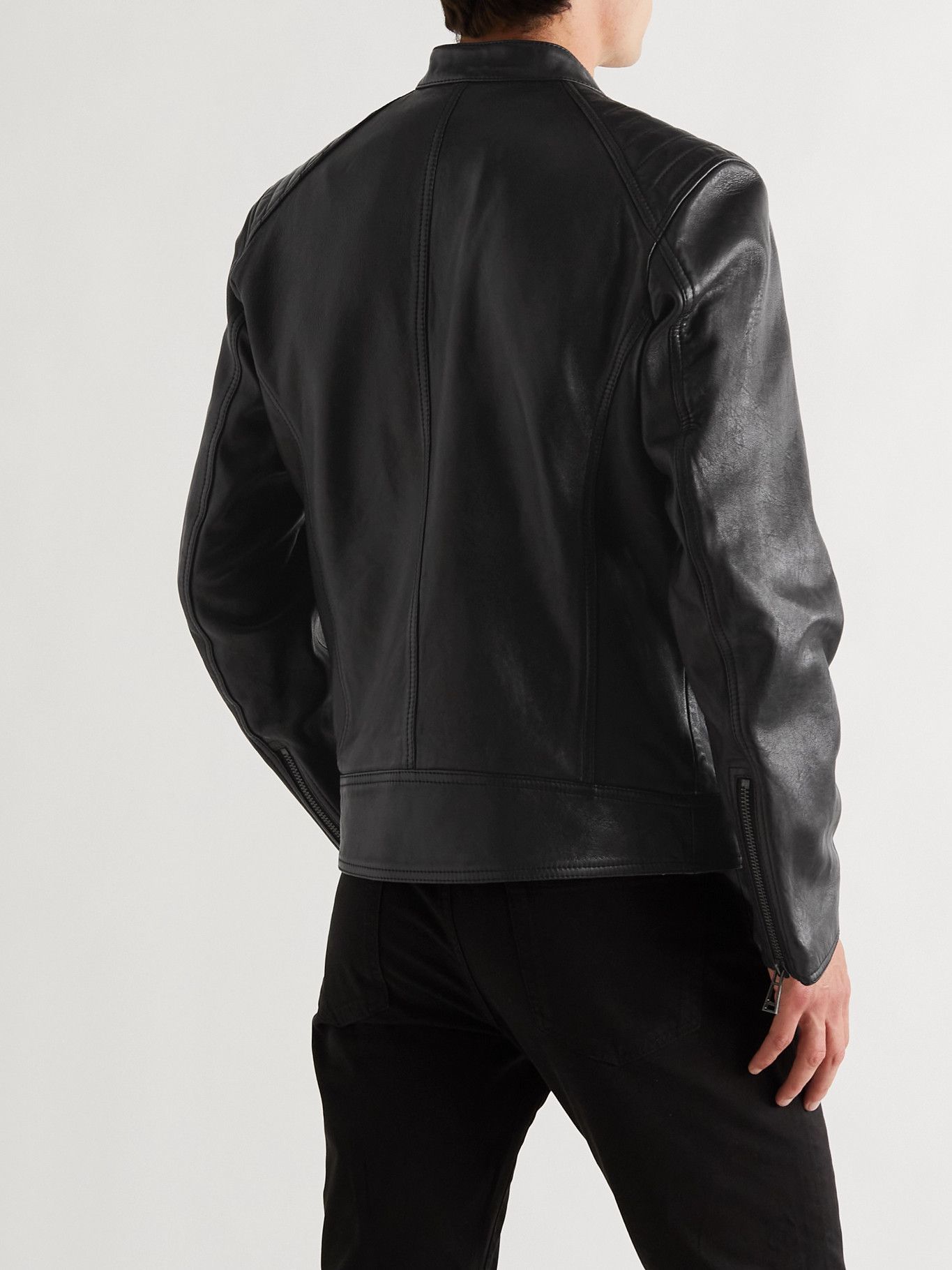 BELSTAFF - V Racer 2.0 Slim-Fit Leather Jacket - Black Belstaff