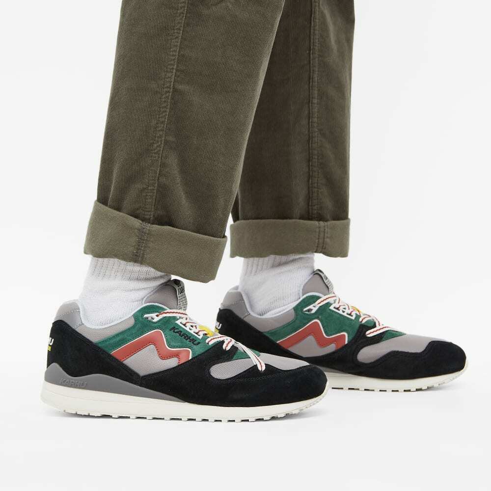 Karhu Men's Synchron Classic Sneakers in Jet Black/Hot Sauce Karhu