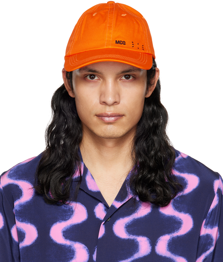 MCQ Orange Embroidered Cap McQ Alexander McQueen