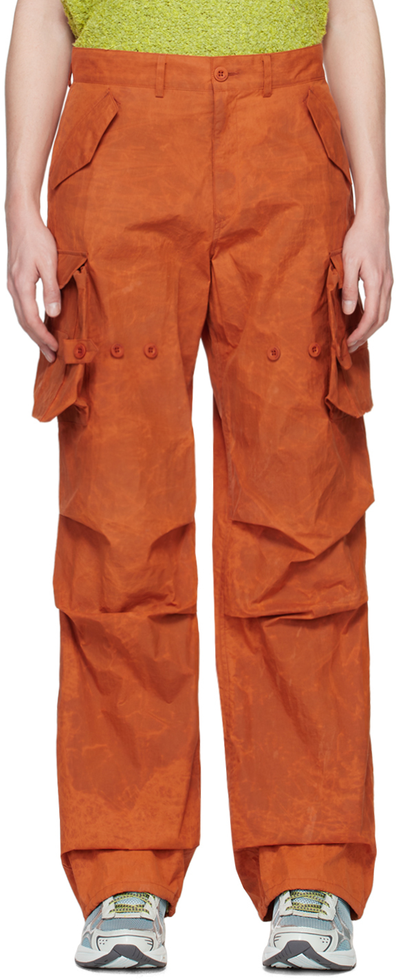 Andersson Bell Orange Fatani Crack Cargo Pants Andersson Bell