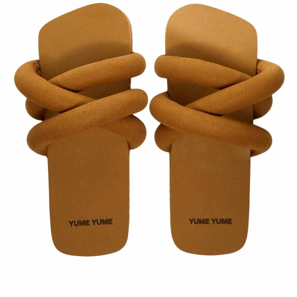 Yume Yume Women's Tyre Suede Slide in Caramel Suede Yume Yume