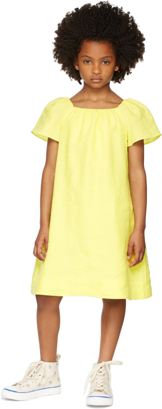 Bonpoint Kids Yellow Ariel Dress Bonpoint
