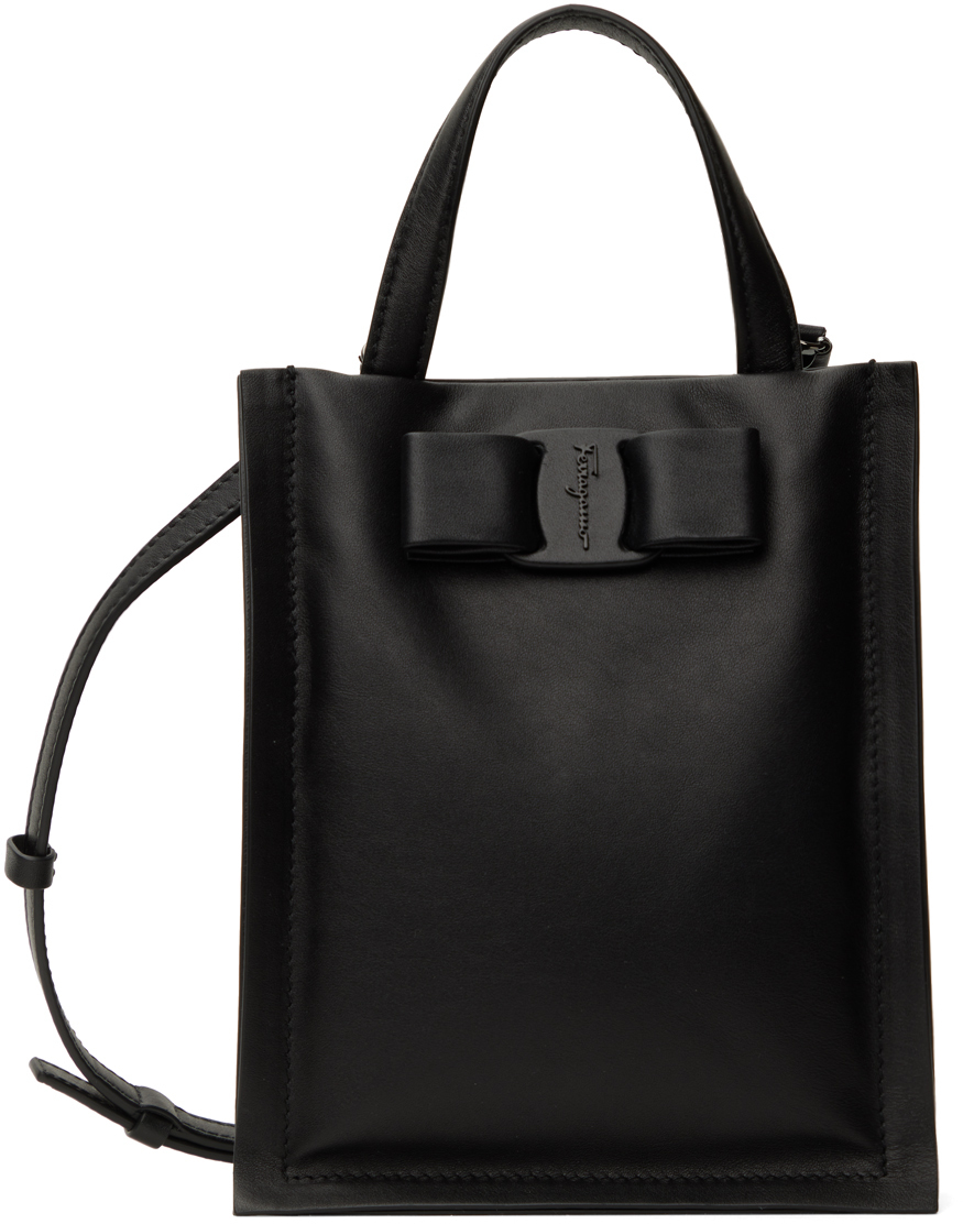 Salvatore Ferragamo Black Viva Mini Bow Bag Salvatore Ferragamo