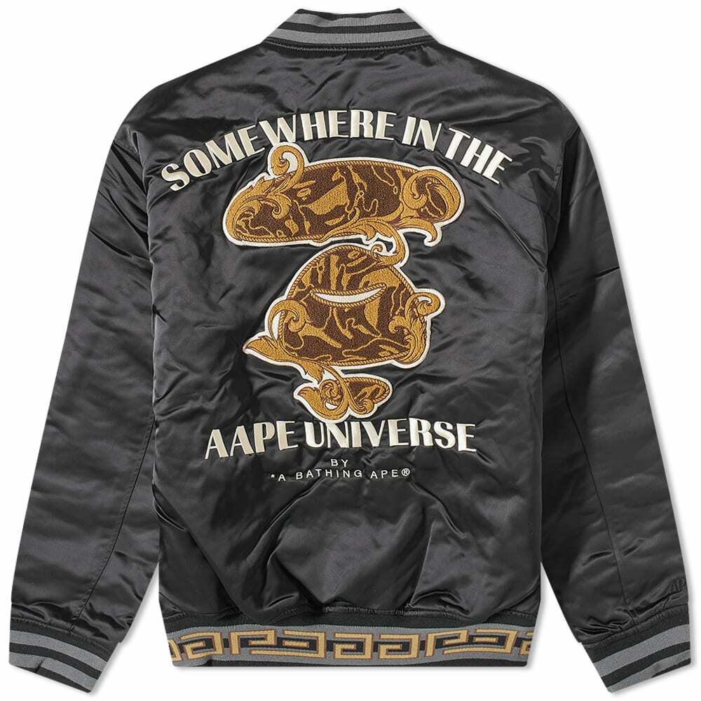 AAPE Men's Varsity Jacket in Black AAPE by A Bathing Ape