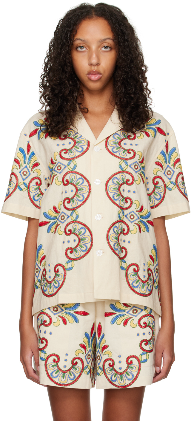 Bode Off-White Carnival Shirt Bode